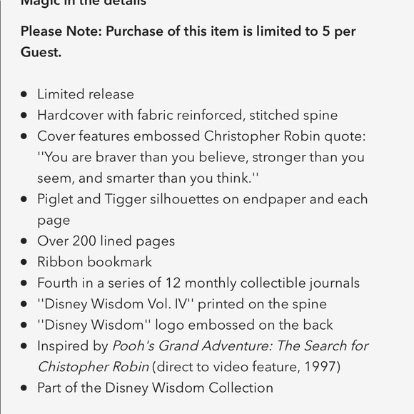 Disney | Office | Disney Wisdom Limited Edition Journal | Poshmark